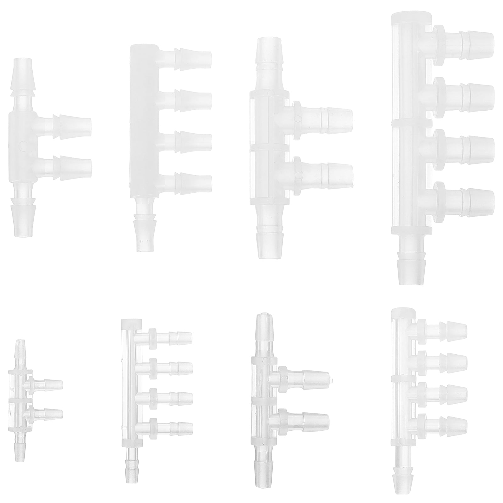 WORGEOUS 8pcs Hose Barb Fitting Hose Connector Plastic Splitter ...