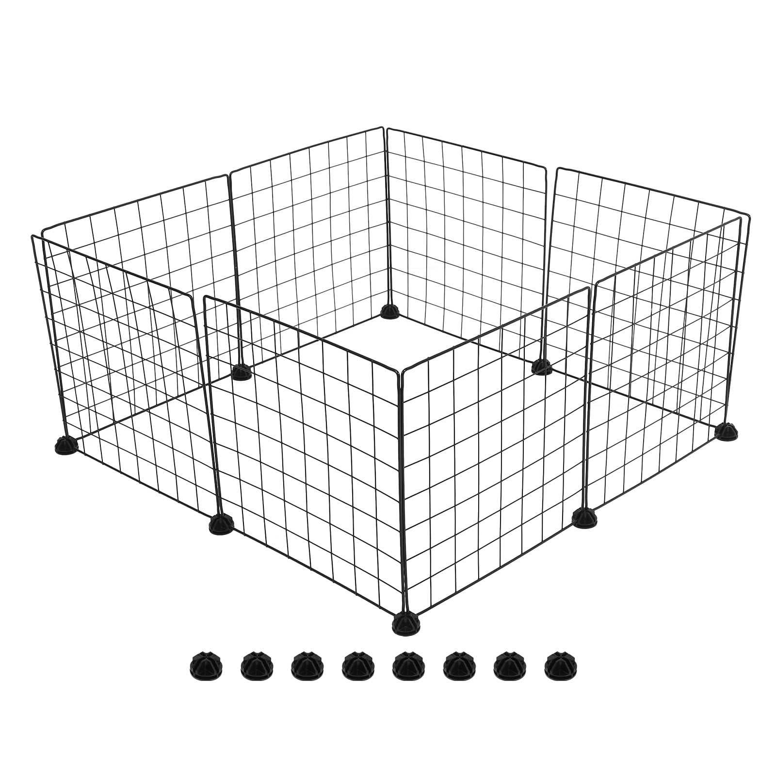 WORGEOUS 8pcs Iron Wire Grid Panel With 16 Buckles Decorative Small ...