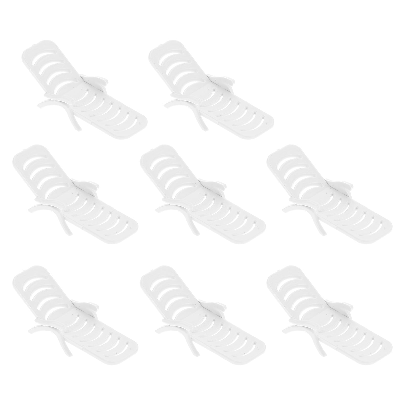 WORGEOUS 8pcs Mini Beach Chair Models Plastic Miniature Chair ...