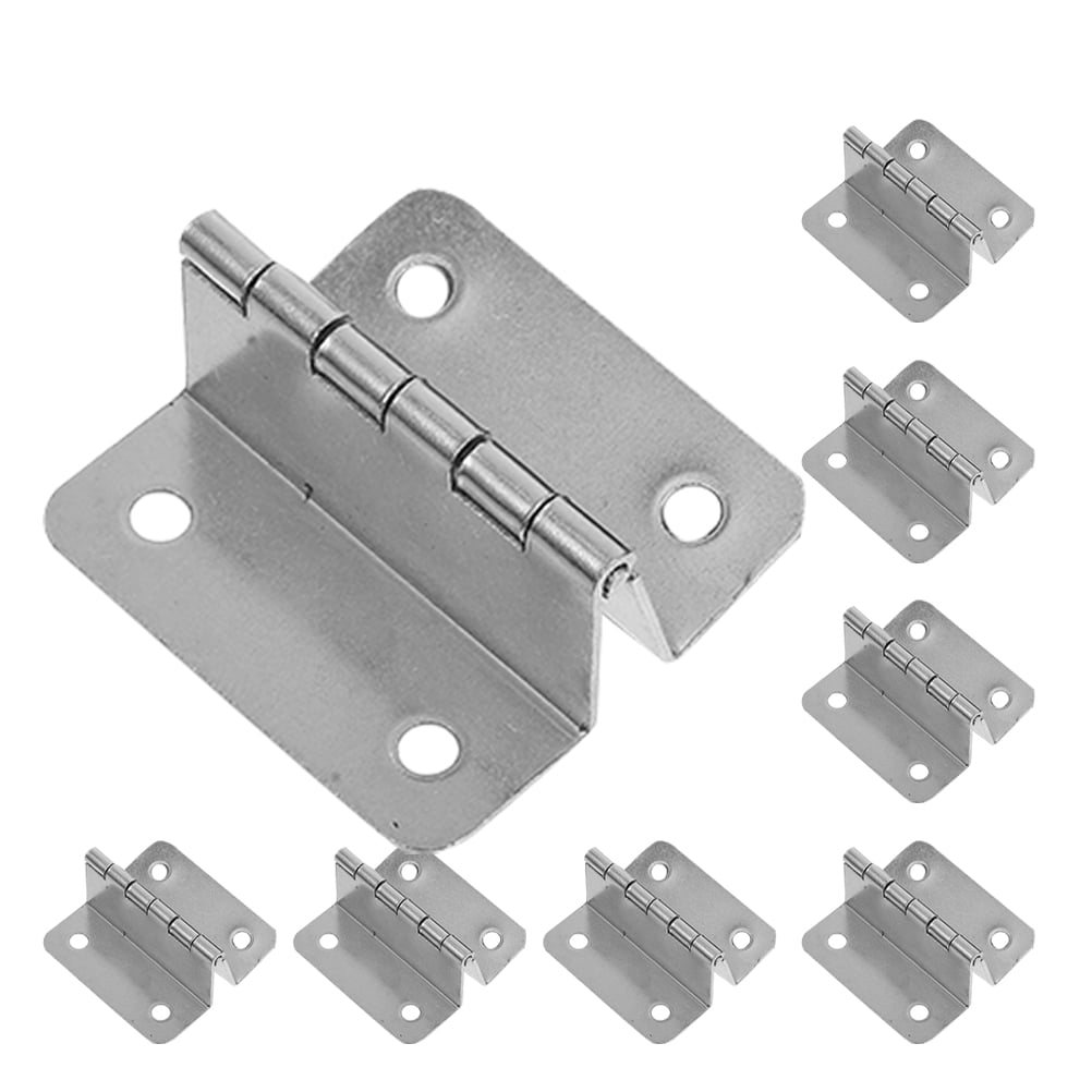 WORGEOUS 8pcs Metal Hinges For Cabinet Doors 4-Hole Folding Hinges For ...