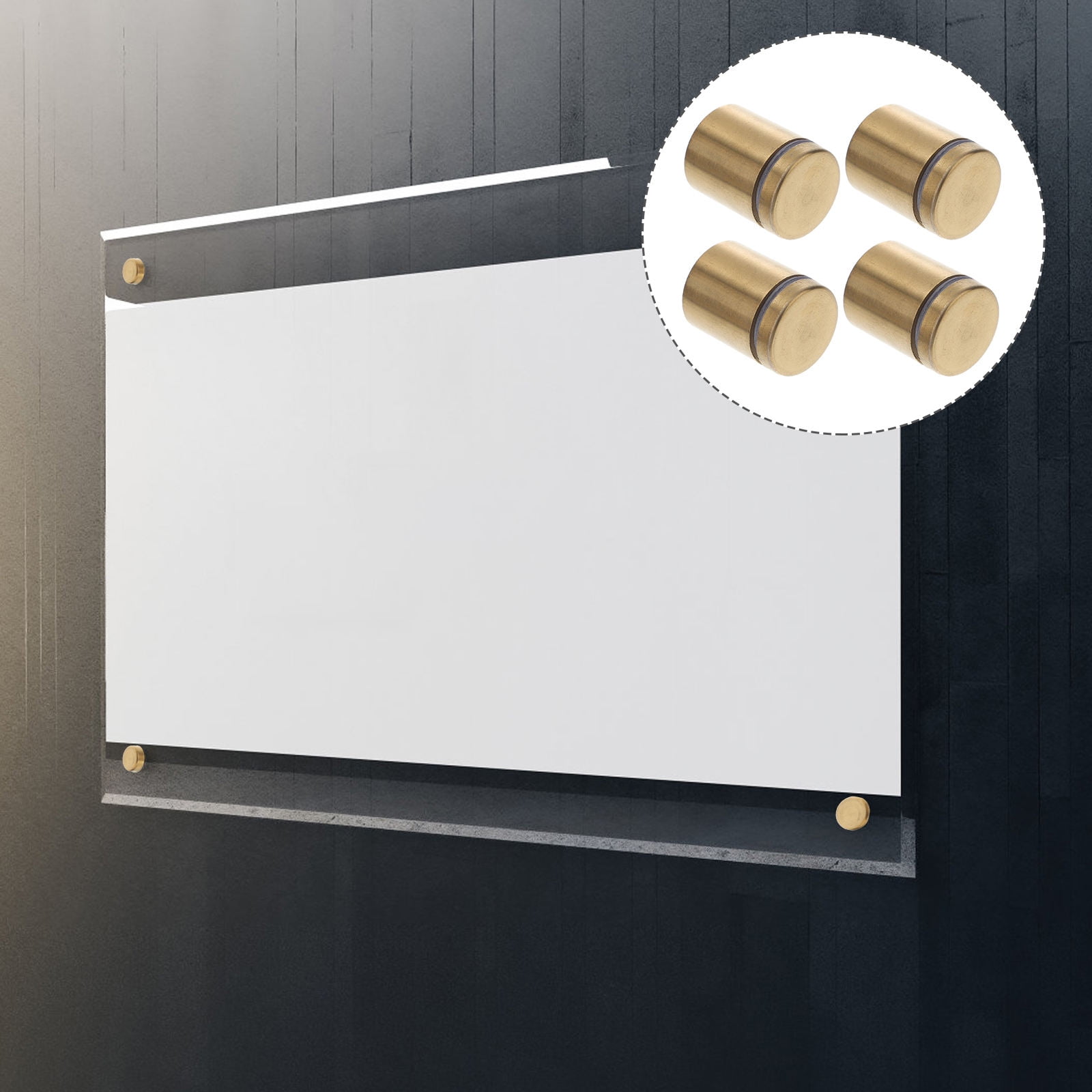 WORGEOUS 8pcs Stainless Steel Standoff Screws Store Sign Holders Screws ...