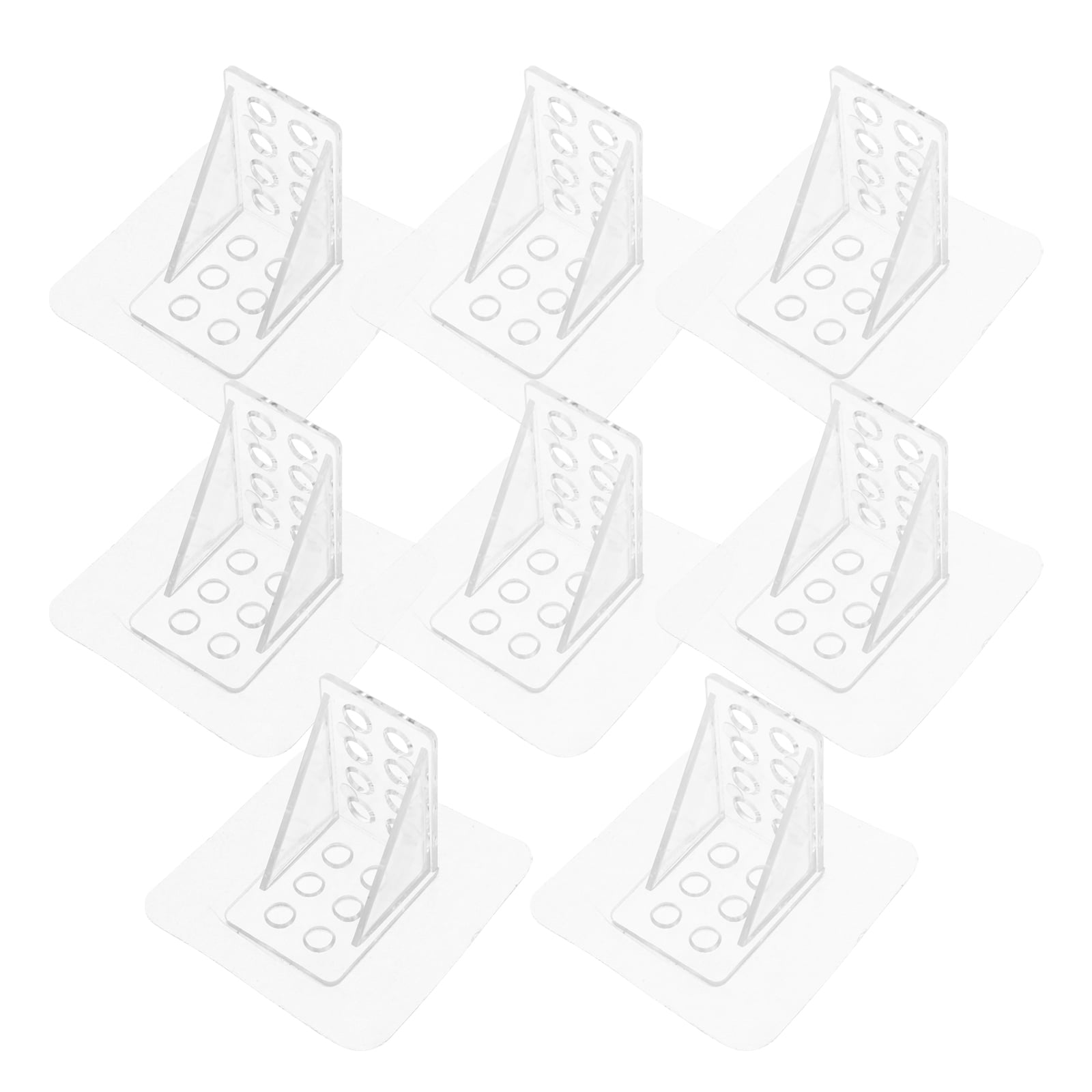 WORGEOUS 8pcs Transparent Reinforced Shelf Brackets for Floating ...