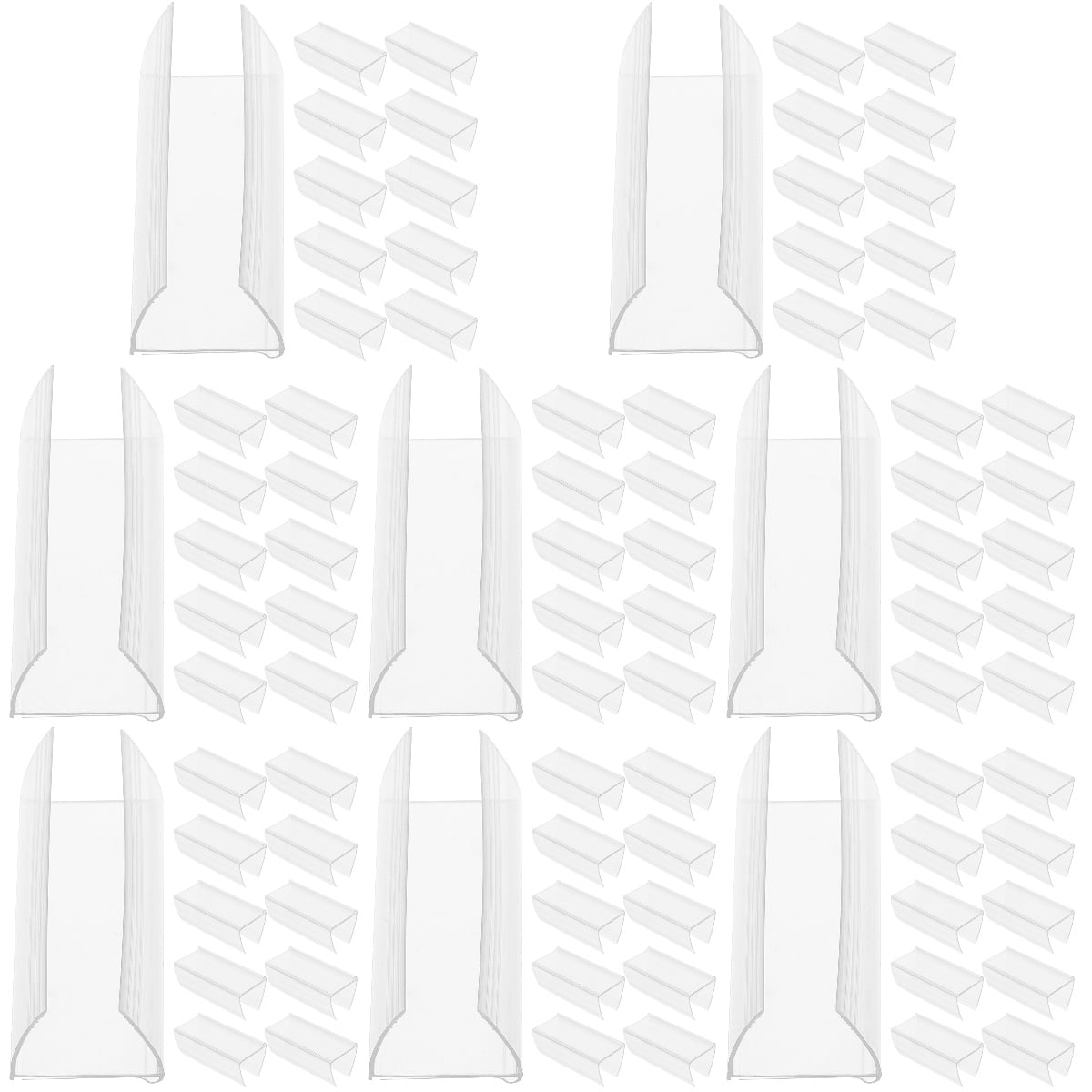 WORGEOUS 8pcs Wire Rack Shelving Wire Shelf Label Holders- 30pcs Label ...