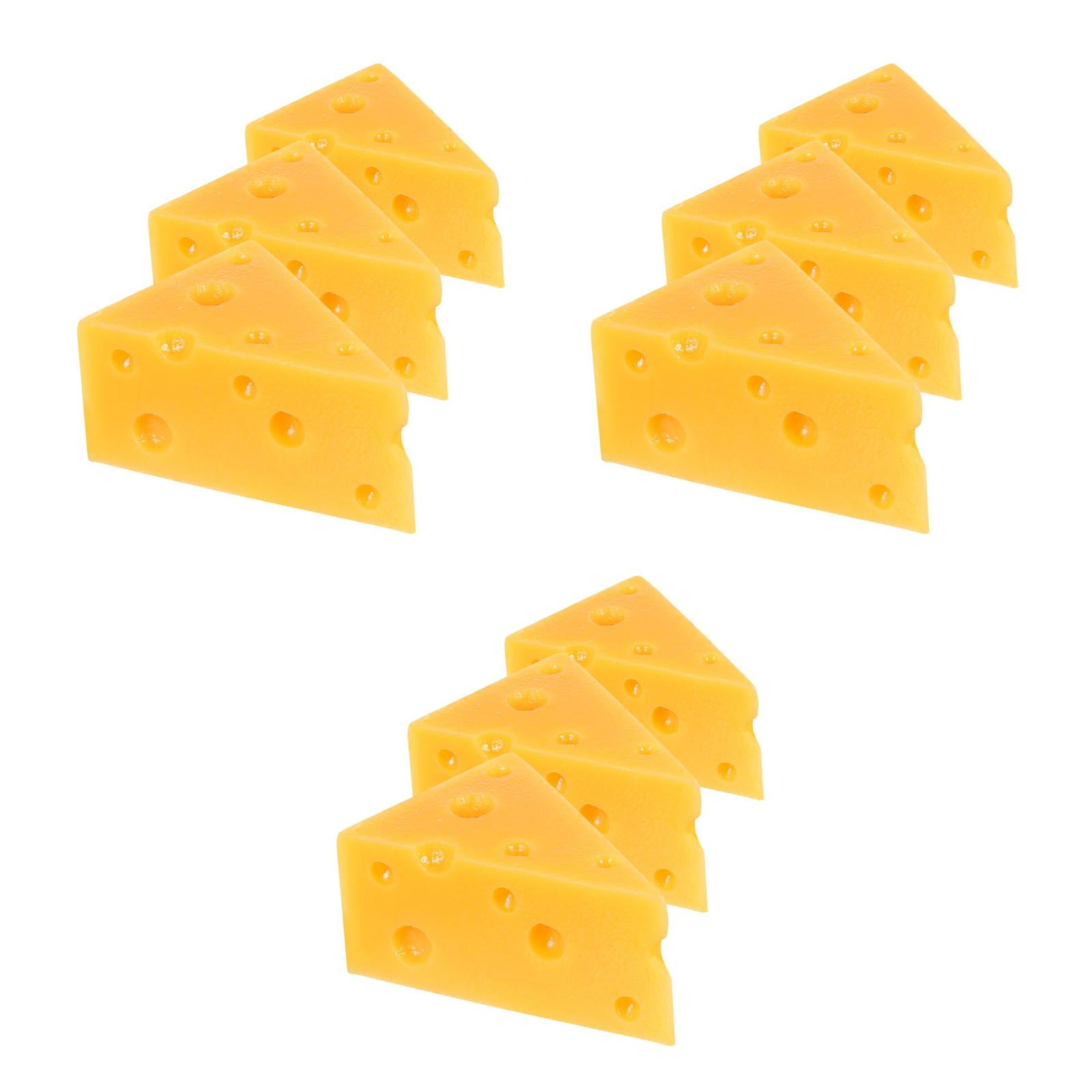 WORGEOUS 9 Pcs Artificial Cheese Simulation Fake Cheese Model Triangle ...