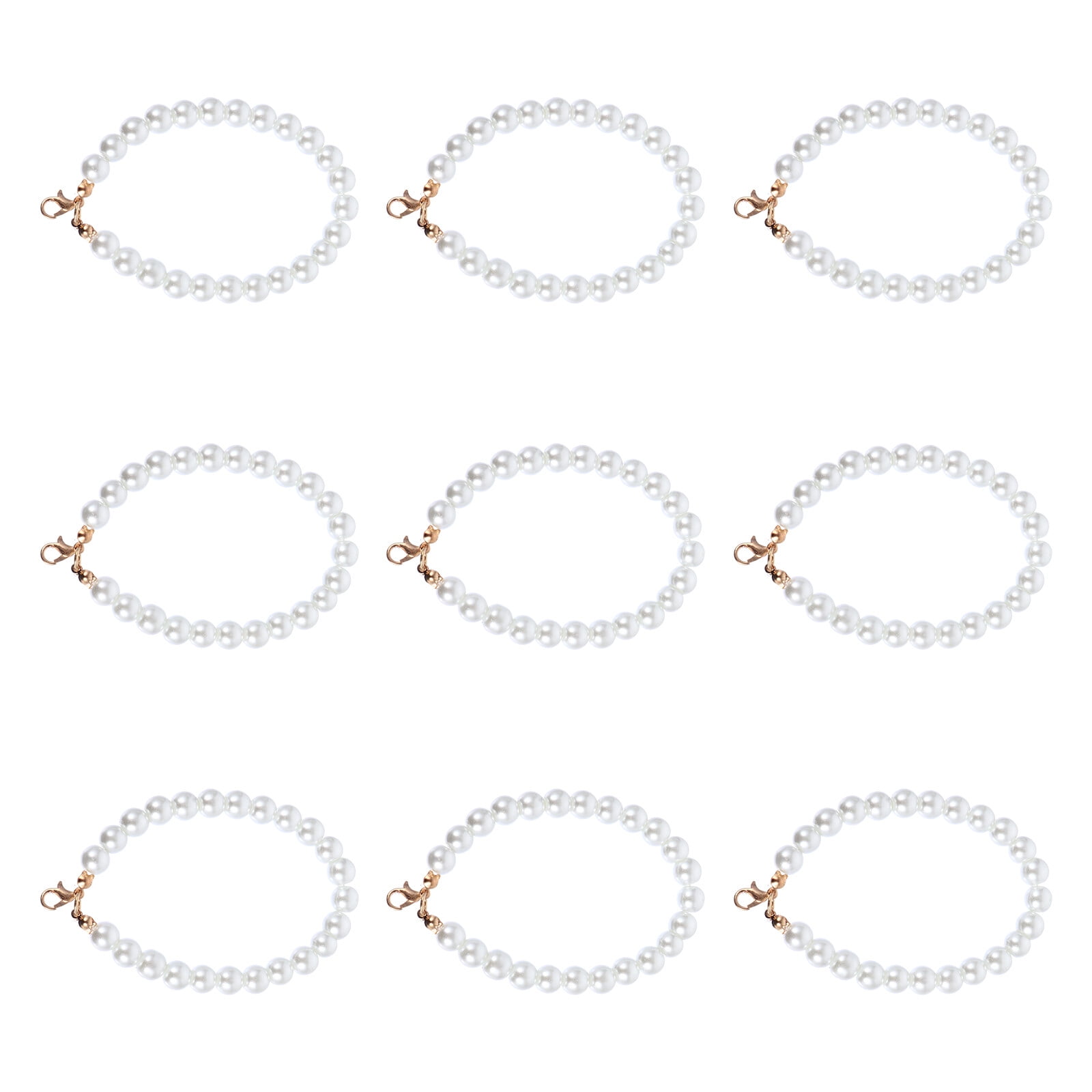 WORGEOUS 9 Pcs Pearl Keys Pendant Hanging Detachable Quarter Miss Beige ...