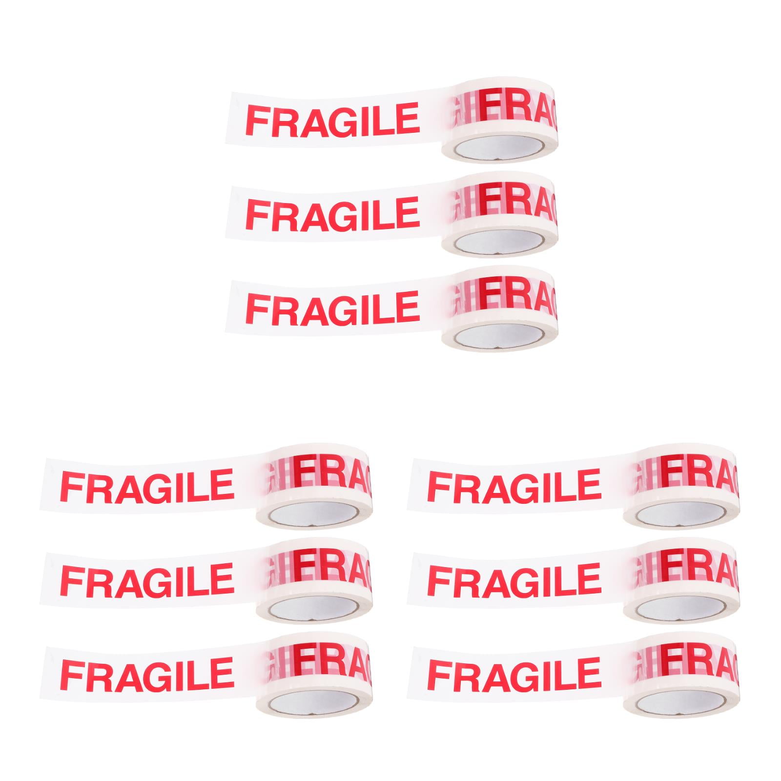WORGEOUS 9 Rolls Fragile Shipping Tape Glass Fragile Stickers Warning ...