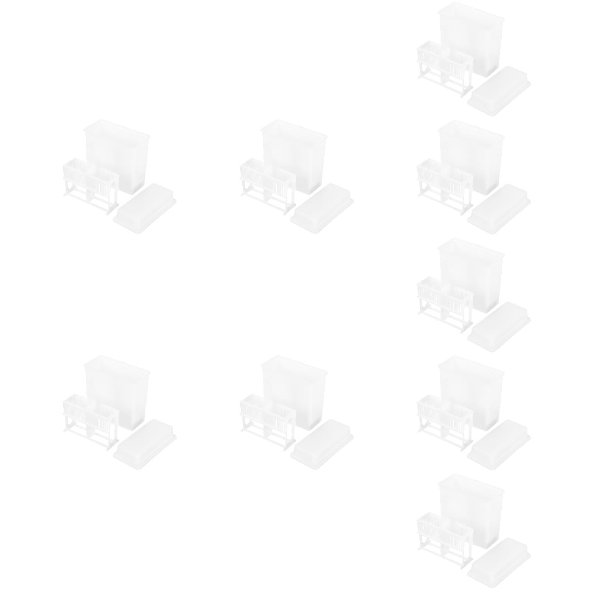 WORGEOUS 9 Sets Laboratory Microscope Slides Staining Rack Plastic ...