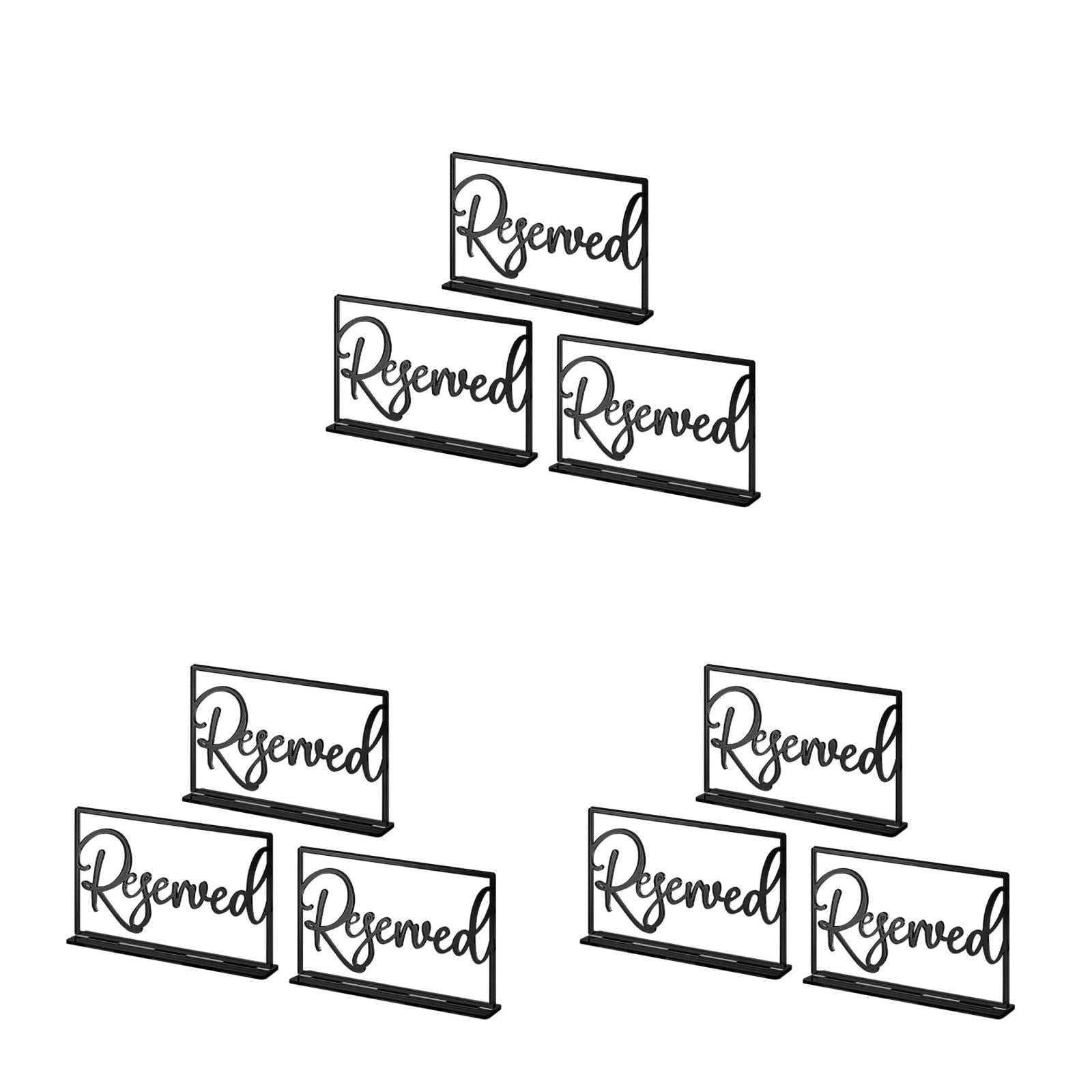 WORGEOUS 9 pcs Acrylic Reserved Seating Signs for Wedding Table ...