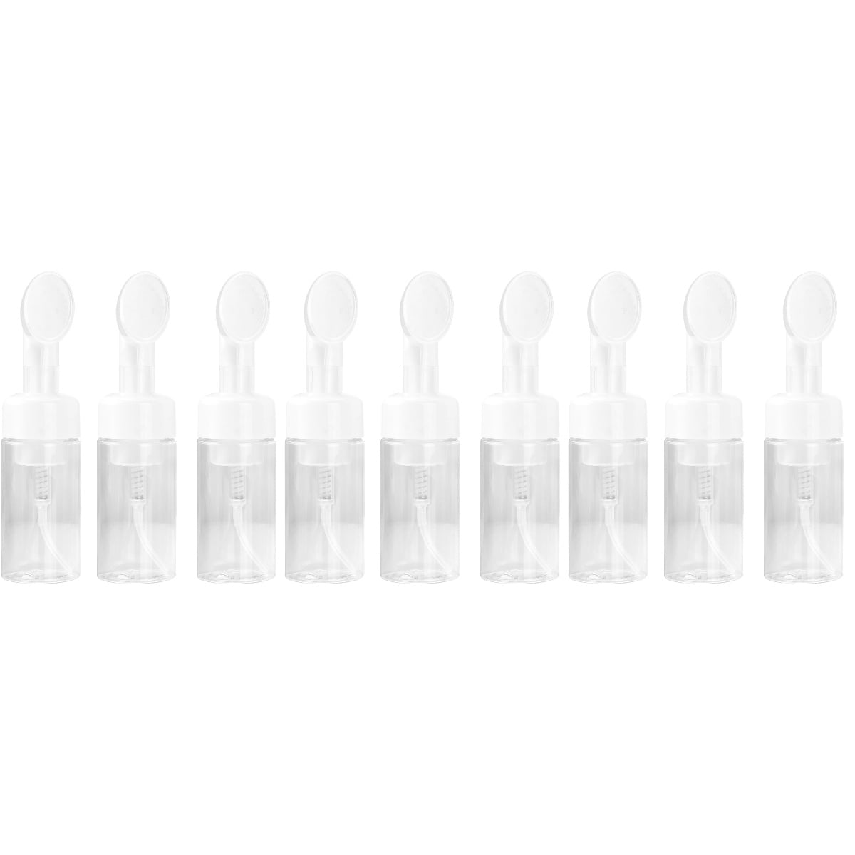 WORGEOUS 9 pcs Plastic Storage Bottle Brush Foaming Containers Portable ...