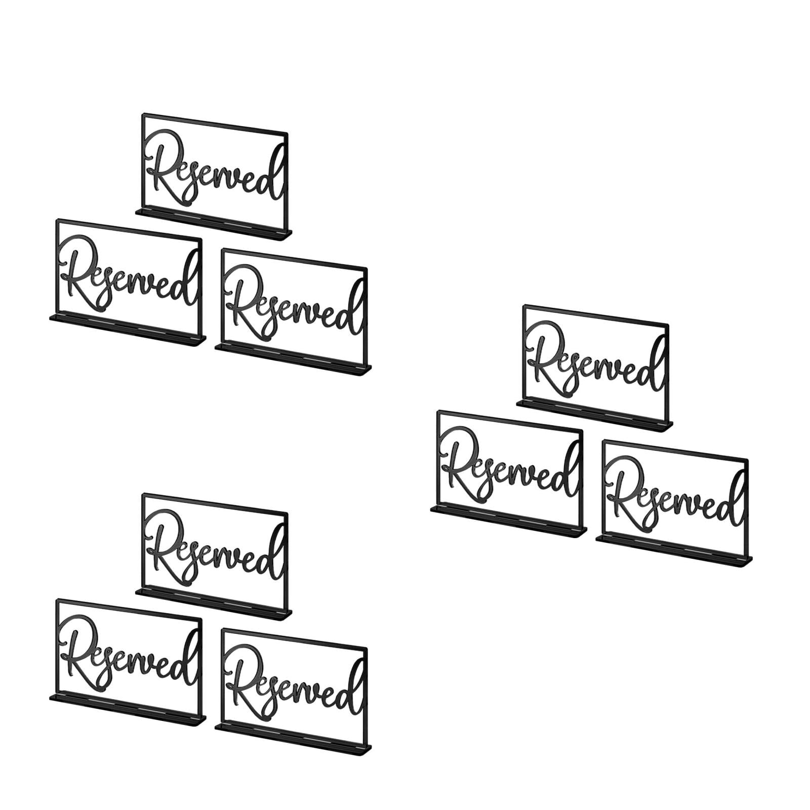 WORGEOUS 9 pcs Reserved Table Signs for Wedding Acrylic Reserved ...