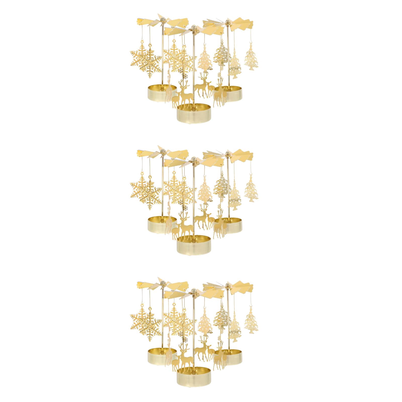 GOOHOCHY WORGEOUS 9 pcs Christmas Decoration Rotary Candle Holder ...