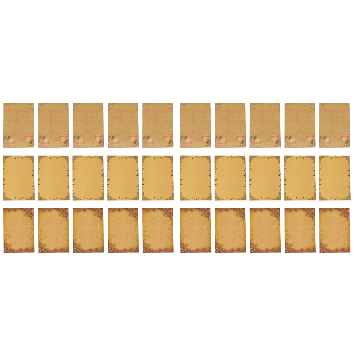 WORGEOUS 96 Sheets Stationary Paper Vintage Kraft Paper European Style ...