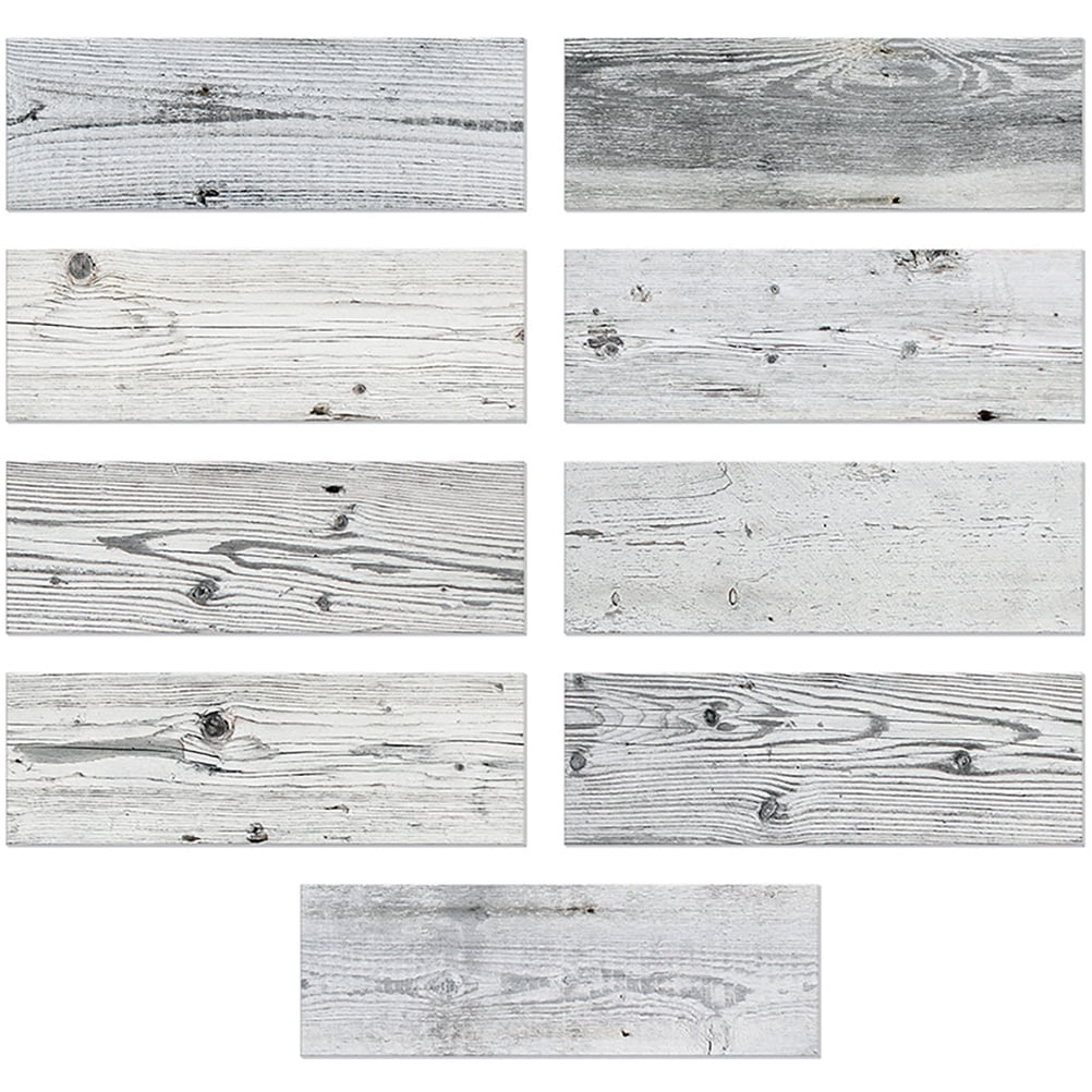 WORGEOUS 9pcs Wood Grain Peel and Stick Tile Sticker Wall Floor Tile ...