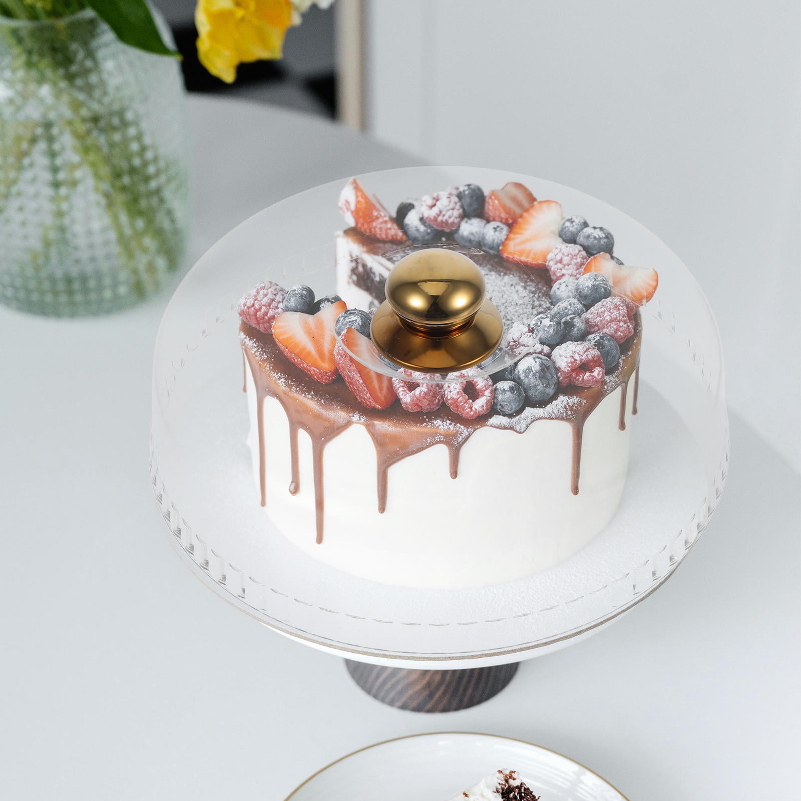 WORGEOUS Acrylic Cake Display Cover Transparent Dome Reusable And ...