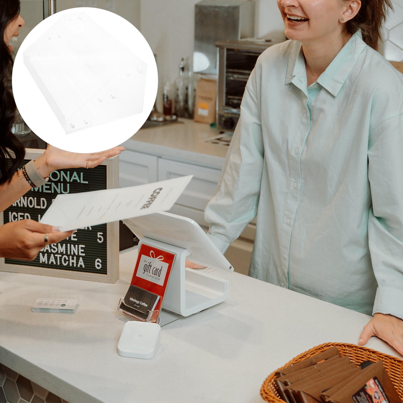 WORGEOUS Acrylic Display Riser Multi-functional Desktop Beverage ...