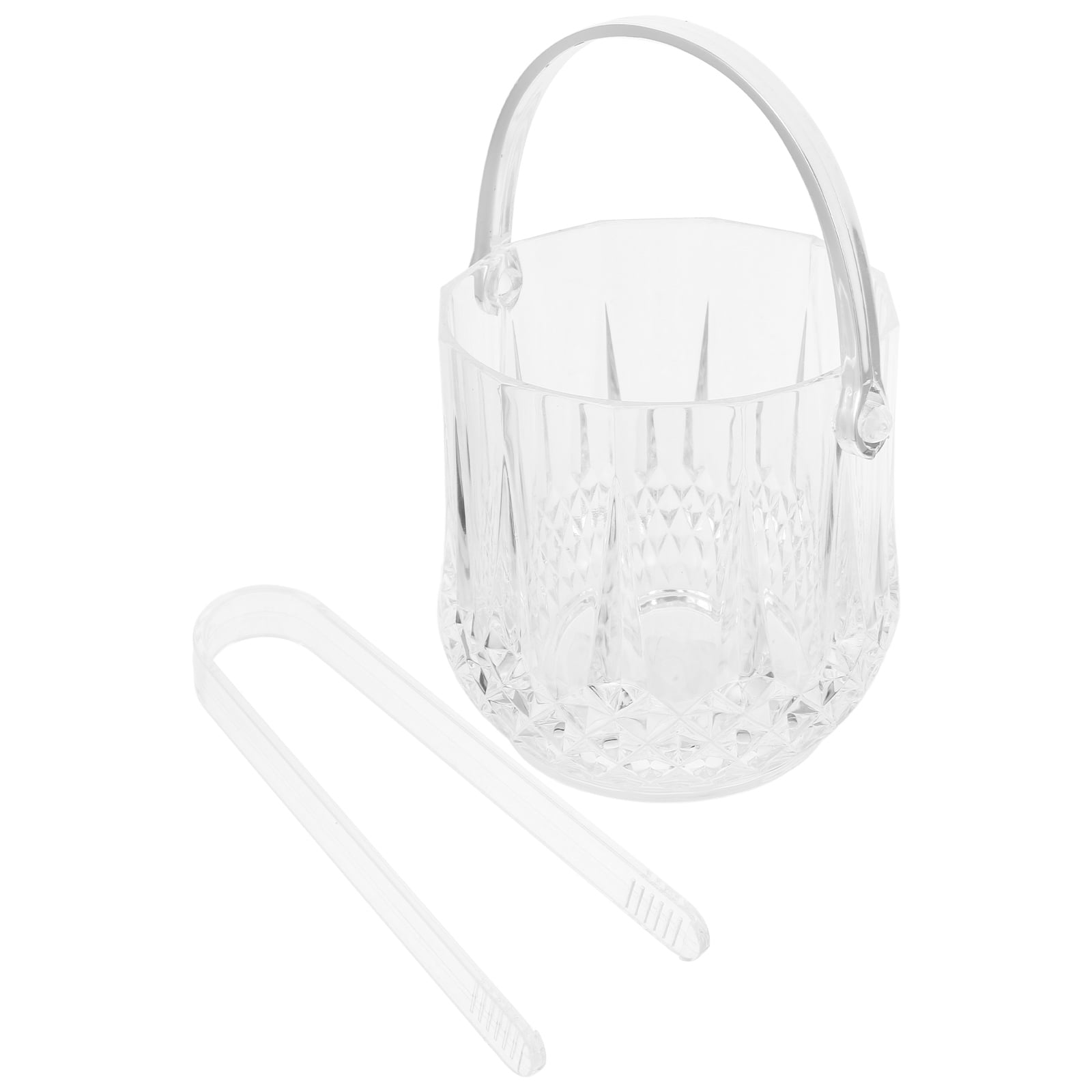 WORGEOUS Acrylic Ice Bucket With Tongs 1150 ml Transparent Ice ...