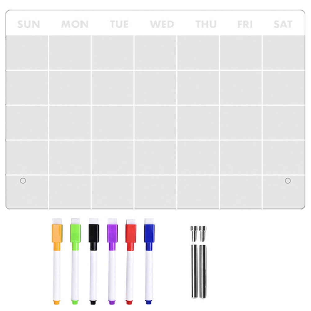 WORGEOUS Acrylic Note Board White Dry Erase Clipboard Office Student ...