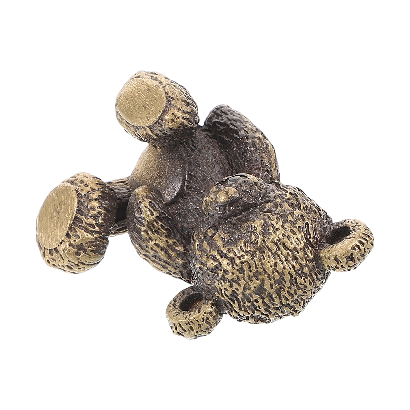 Worgeous Antique Brass Bear Statue Mini Animal Figurine For Tabletop ...