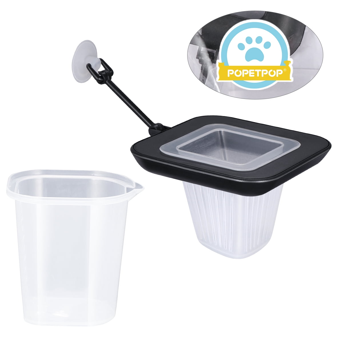 POPETPOP Aquarium Red Worms Feeder 1 Set Floating Bloodworm Feeding Cup ...