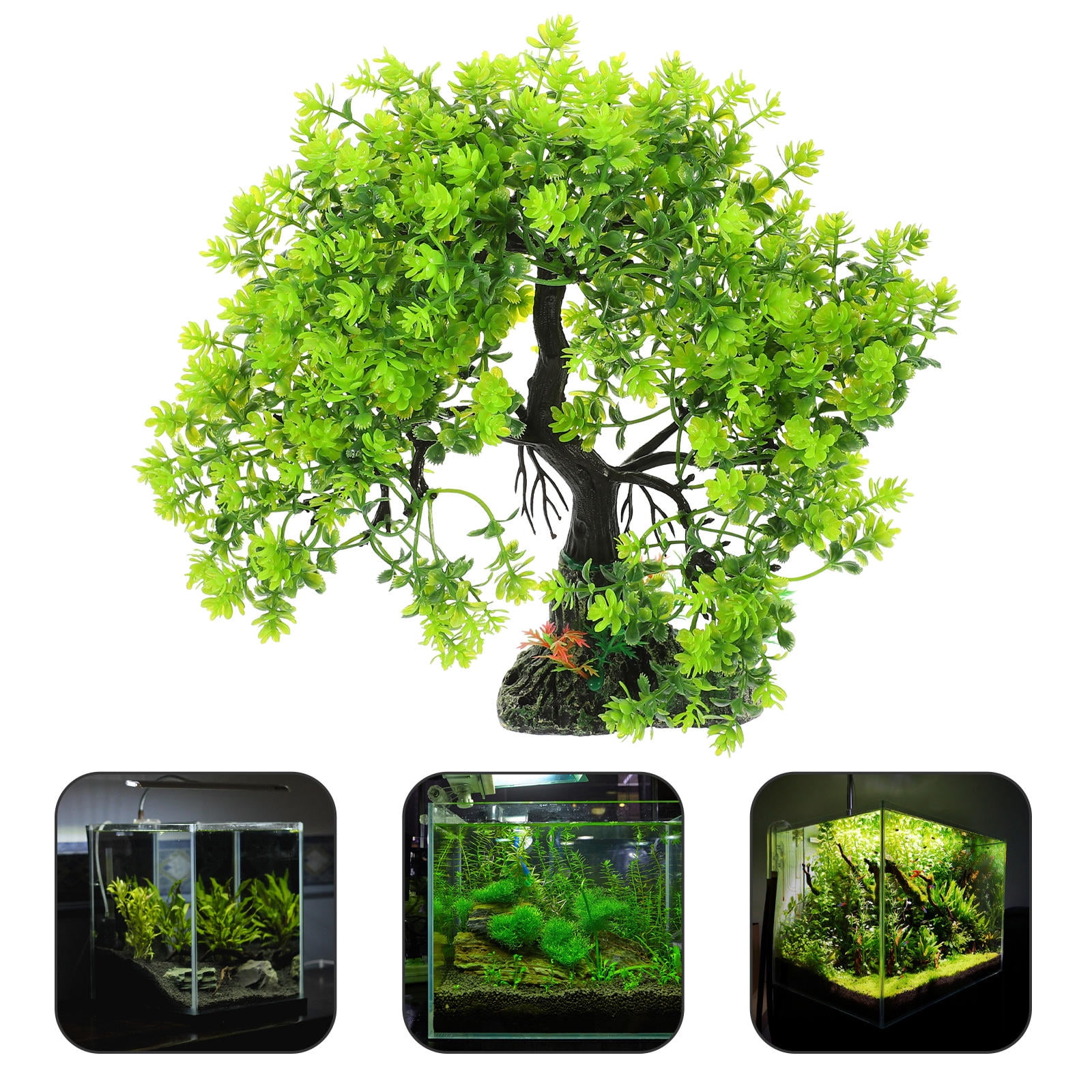 WORGEOUS Artificial Fish Tank Bonsai Aquarium Tree Plants Home Decor ...