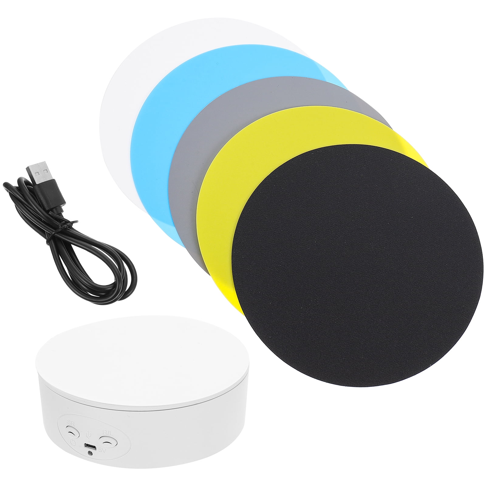 WORGEOUS Automatic Display Stand Rotating Swivel Turntable USB Charging ...