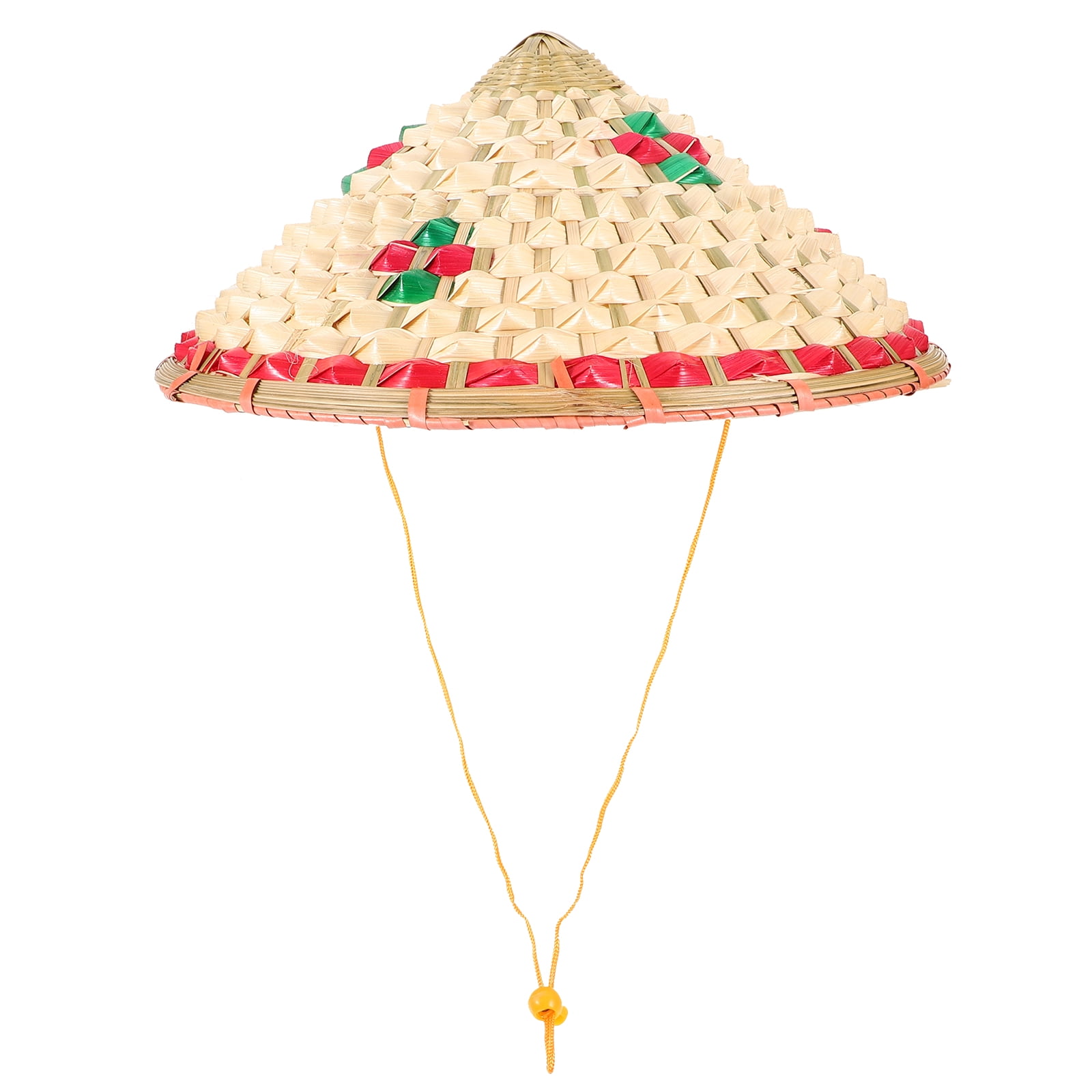 WORGEOUS Bamboo Cone Hat Woven Hat Ornament Party Cosplay Cap Stage ...