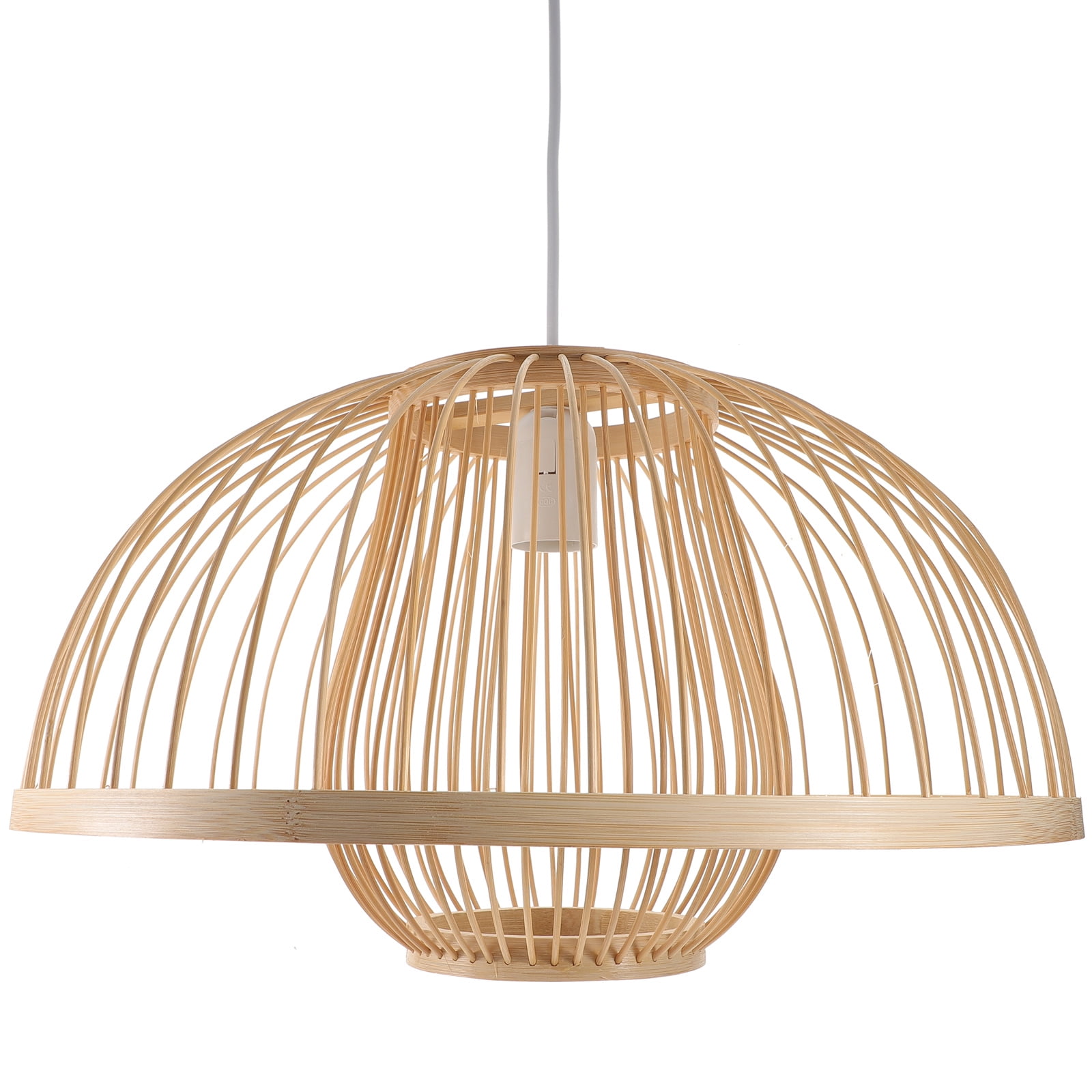 WORGEOUS Bamboo Pendant Light Basket Lamp Shade E26 Pendant Lighting ...