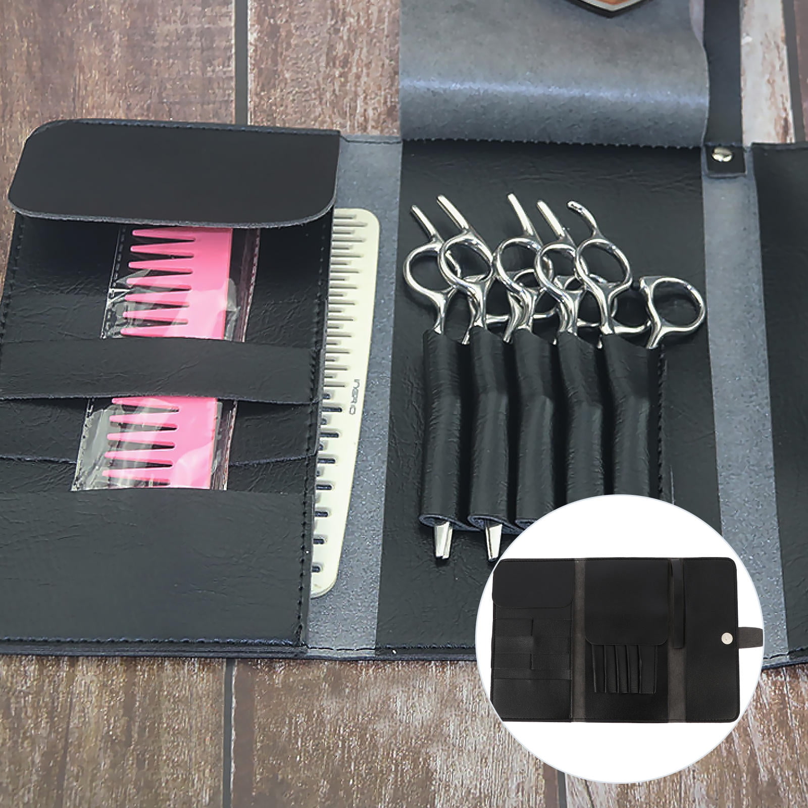 WORGEOUS Barber Kit Hairdressing Scissors Shear Pouch Cutting Tool Case ...