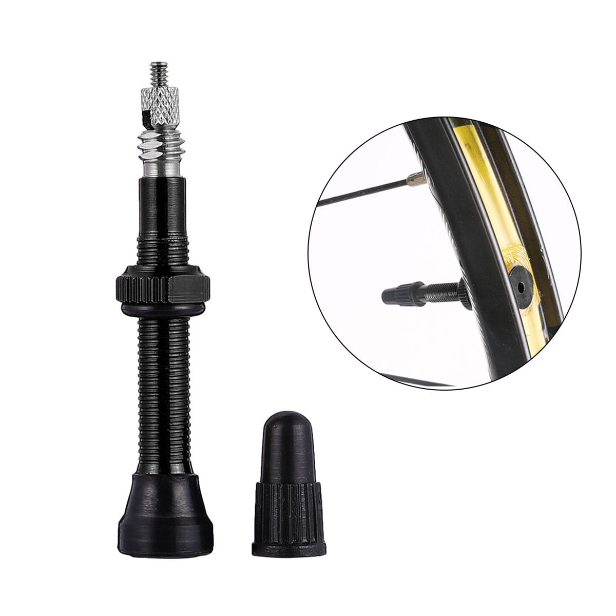 WORGEOUS Bike Bicycle French Valve 40mm Vacuum Nozzle Tire Tubeless ...