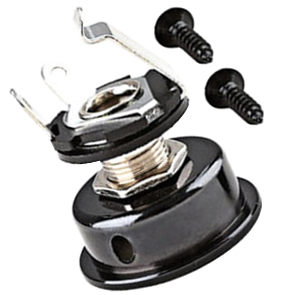 WORGEOUS Black Electric Socket Jack Plate Cable Splitter Guitar ...