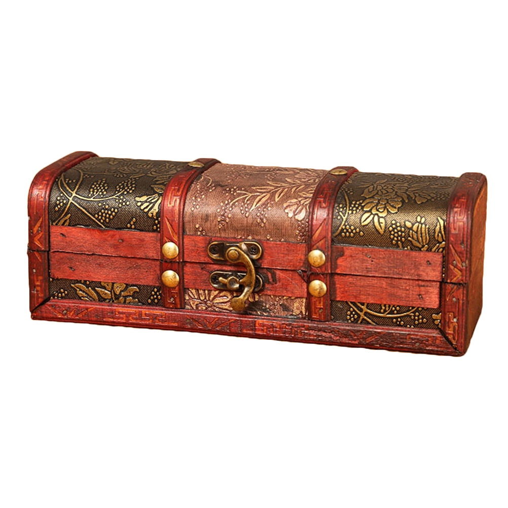 GOOHOCHY Brown Vintage Style Plastic Storage Box for Small Items like ...