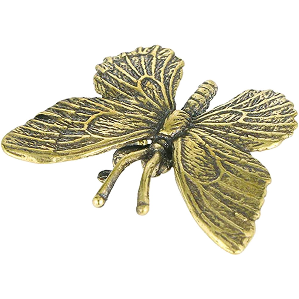 WORGEOUS Brass Craft Butterfly Statue Exquisite Butterfly Figurine ...