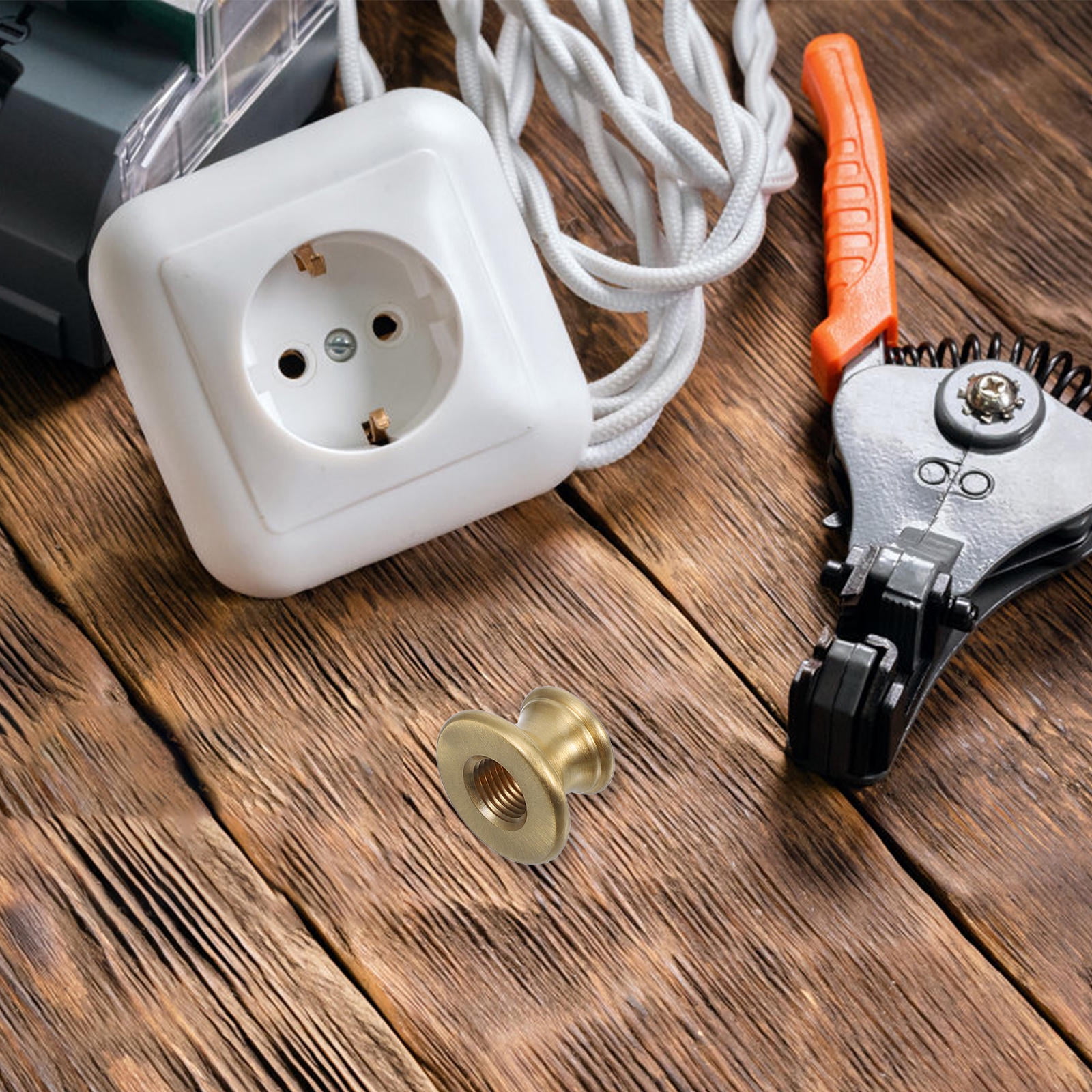 WORGEOUS Brass Lamp Coupling Rod Turned Parts Solid Lamp Fitting ...