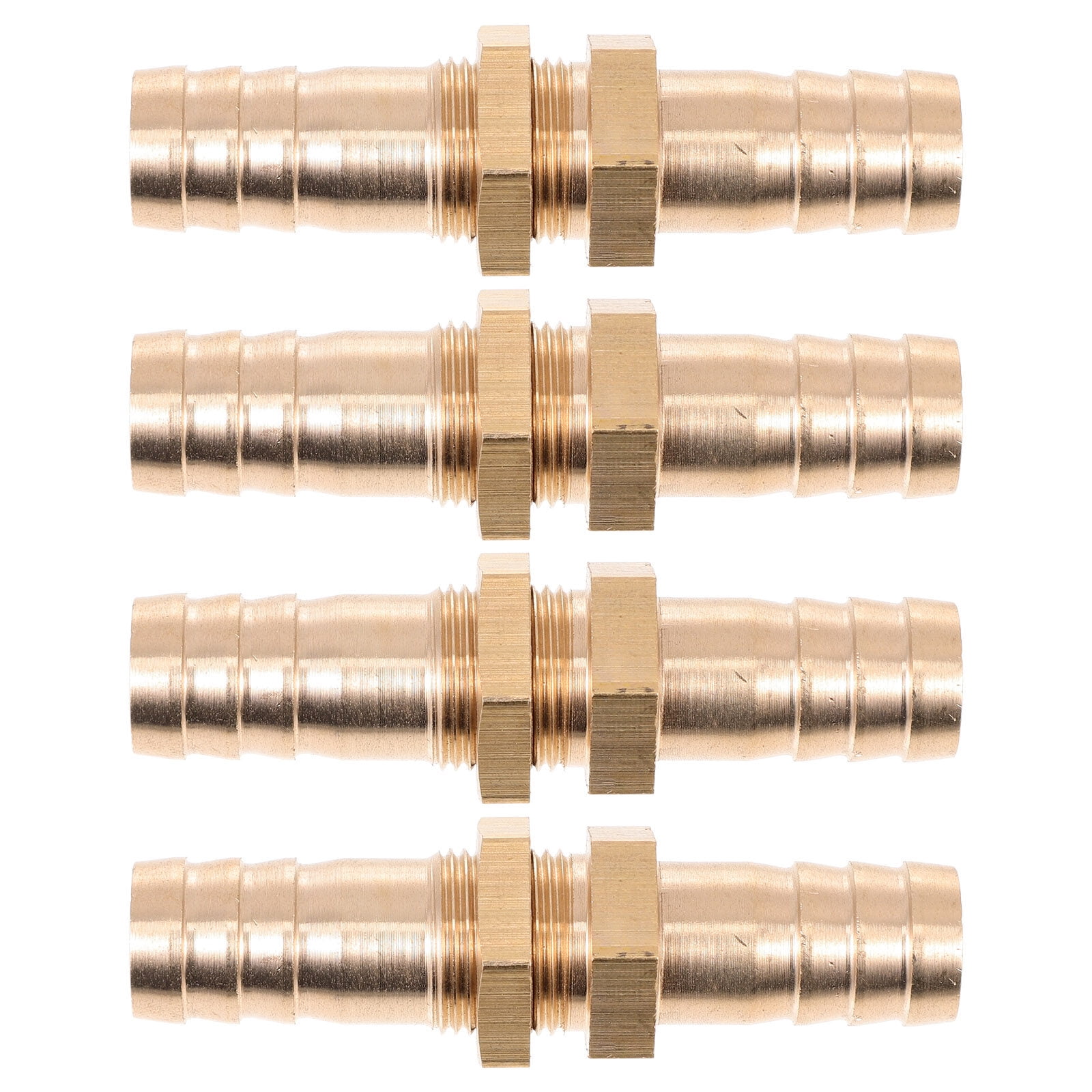 WORGEOUS Brass Pipe Fittings for Gas Oil 4 Pieces Yellow 12mm Thread ...