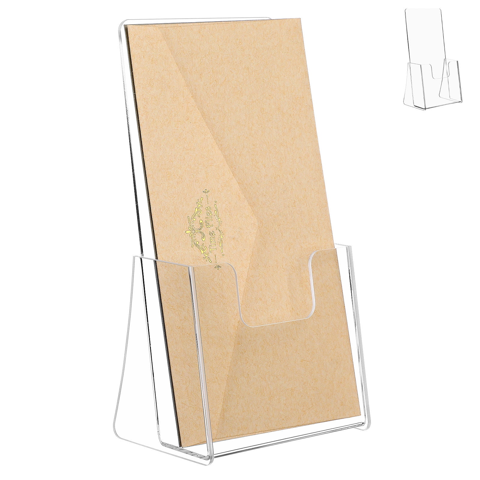 WORGEOUS Brochure Holder Pamphlet Display Stand Acrylic Magazine Holder ...