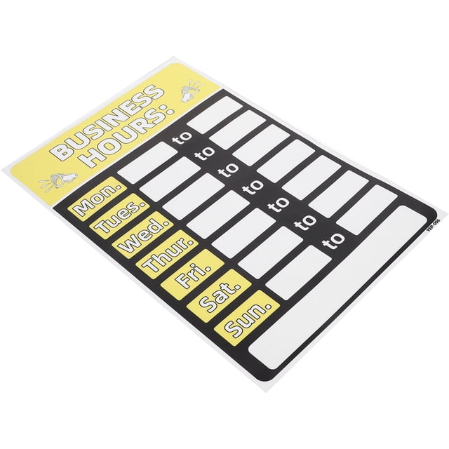 WORGEOUS Business Hours Sign DIY Closed Open Sign Erasable Business ...