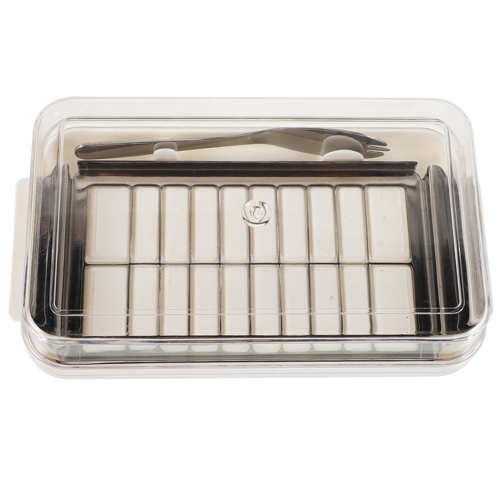 WORGEOUS Butter Dish With Clear Lid Butter Keeper Easy Scoop Butter ...
