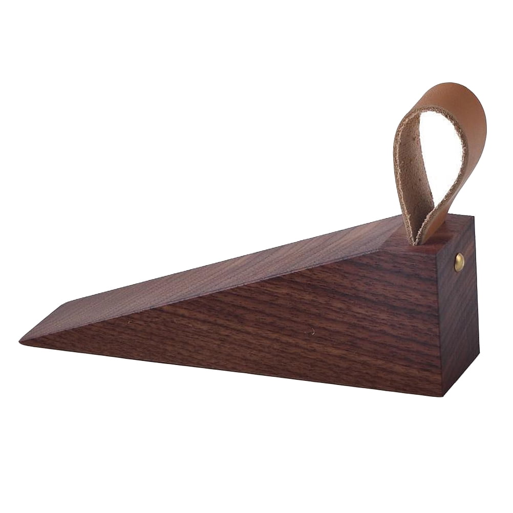 GOOHOCHY Wedge Door Stopper Walnut Wood 1Pack 4.3x1.4in - Walmart.com