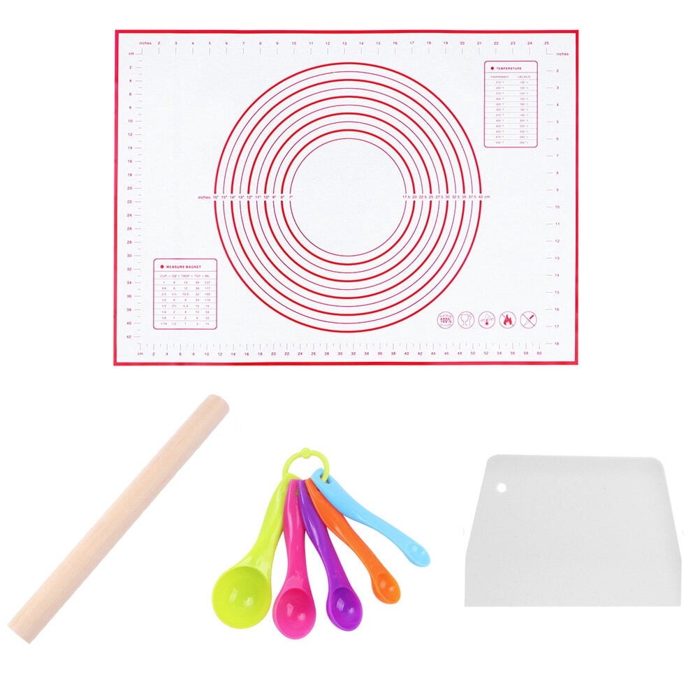 WORGEOUS Cake Silicone Kneading Mat Pizza Making Tools Pastry Mat ...