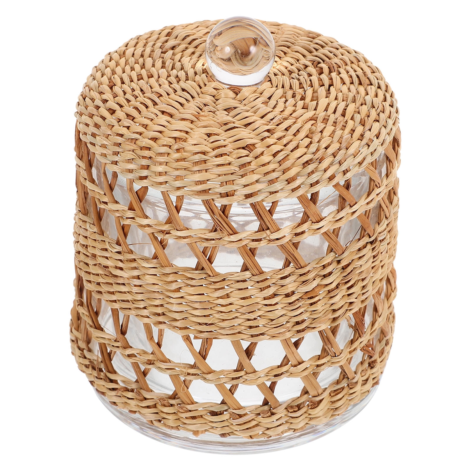 WORGEOUS Candle Shade Straw Wrapped Glass Candle Shade Cover Multi-use ...