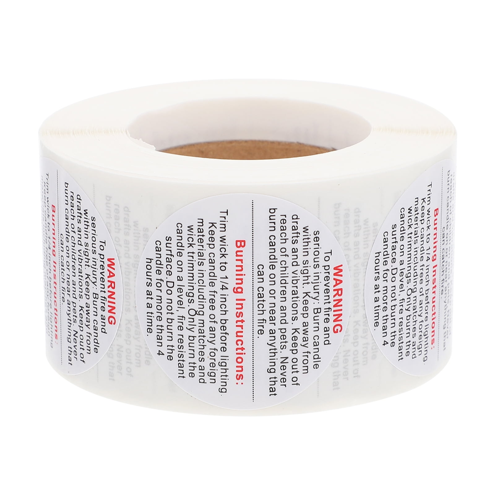 WORGEOUS Candles Warning Stickers Jar Safety Decals Self-adhesive ...