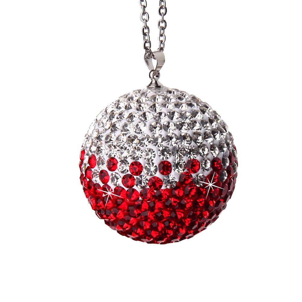 WORGEOUS Car Hanging Lucky Ball Auto Accessories Rhinestone Decoration ...
