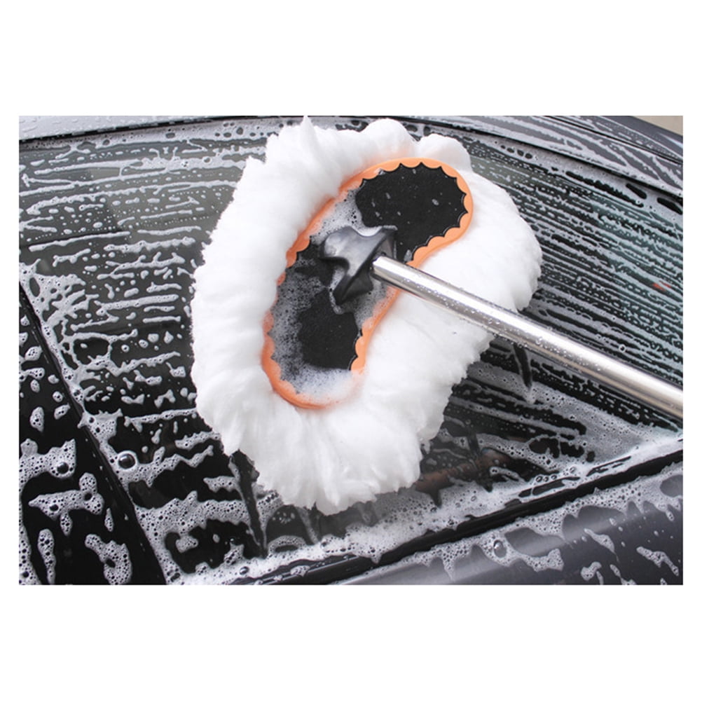 WORGEOUS Car Wash Brush Cleaning Retractable with Hose Attachment White ...