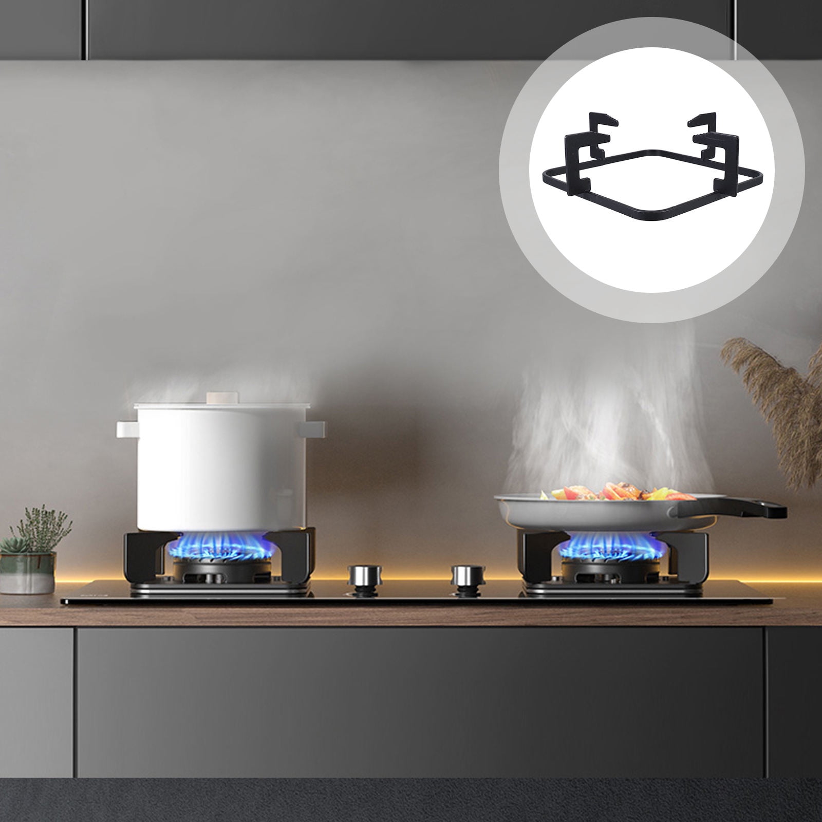 WORGEOUS Cast Iron Gas Stove Wok Rack Non-Slip Wok Ring For Gas Stove ...
