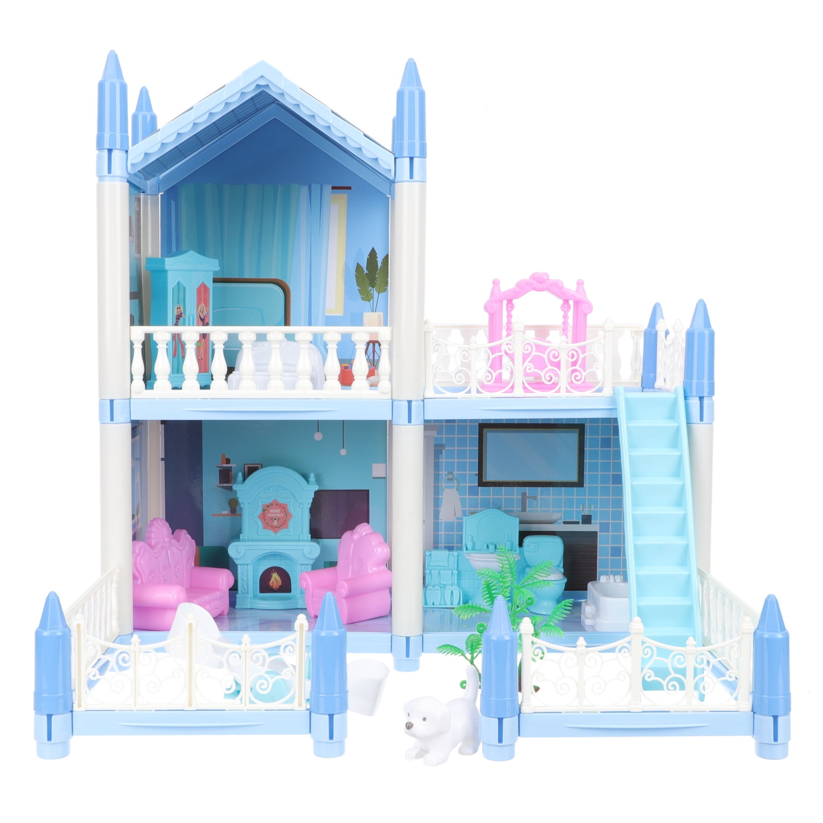 WORGEOUS Children Playing House Toy Big Villa Castle Assembly Toys for ...