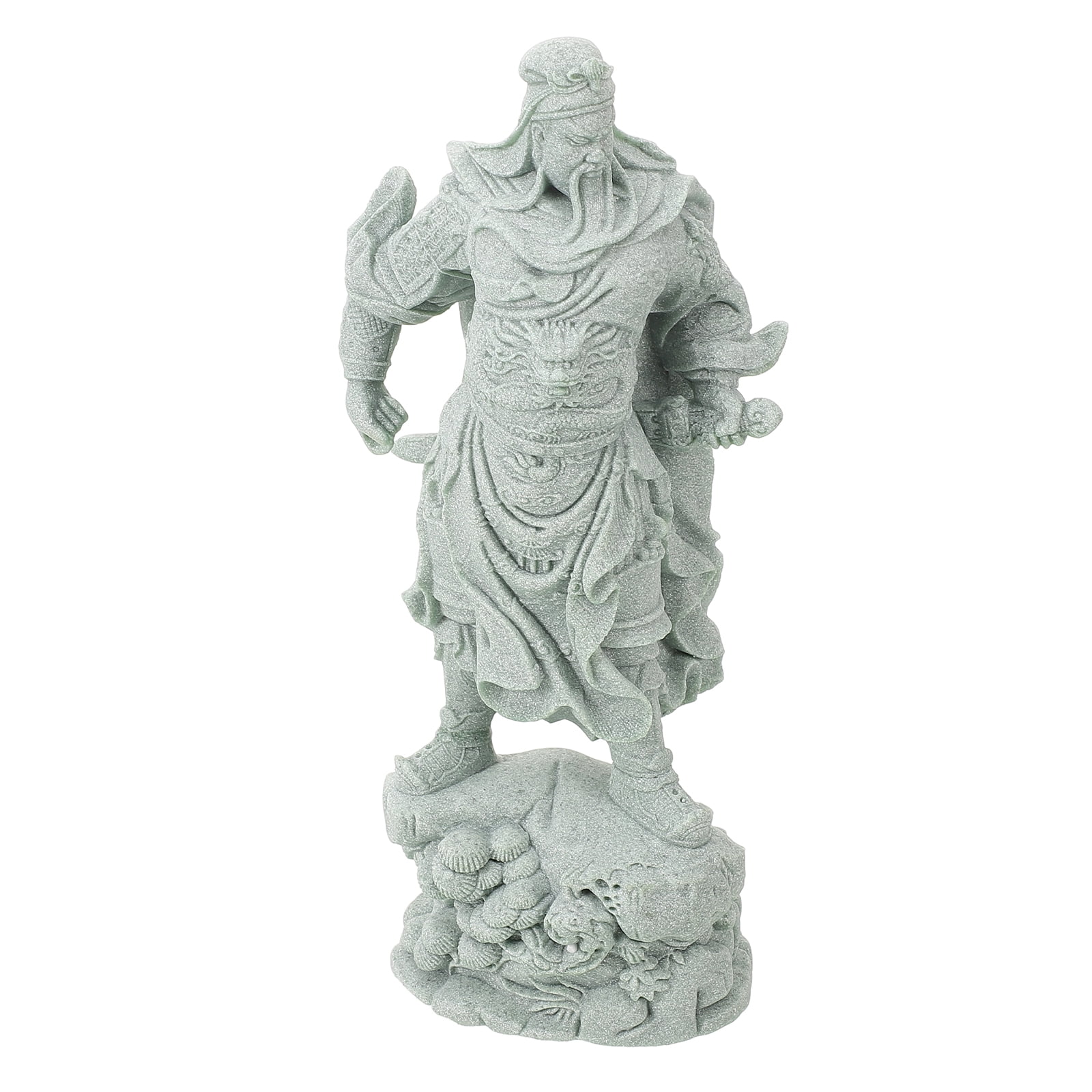 WORGEOUS Chinese Exquisite Stone Guan Gong Statue Stone Guan Yu ...