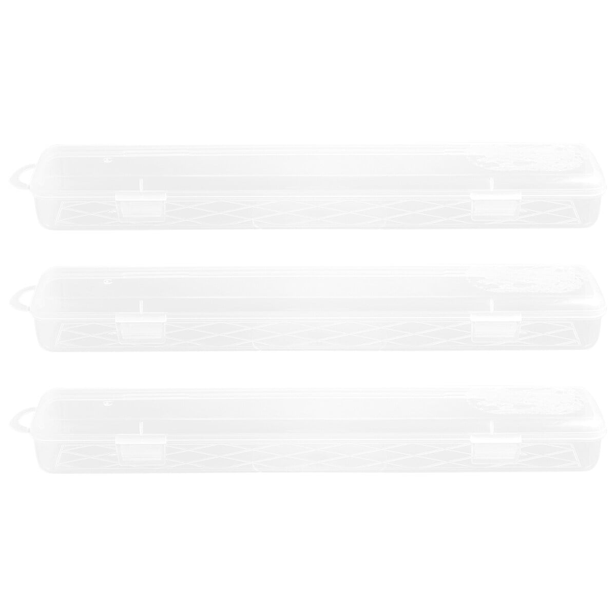 WORGEOUS Clear Container 3Pcs Paintbrush Box Plastic Transparent Paint ...