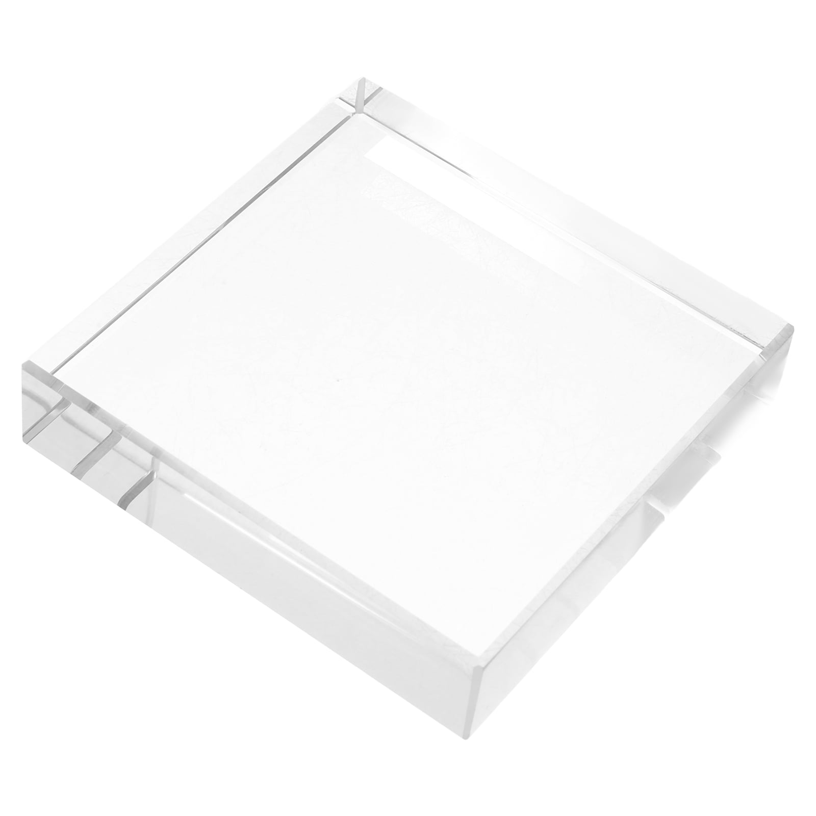 WORGEOUS Clear Crystal Square Paperweight Glass Block for Office Desk ...