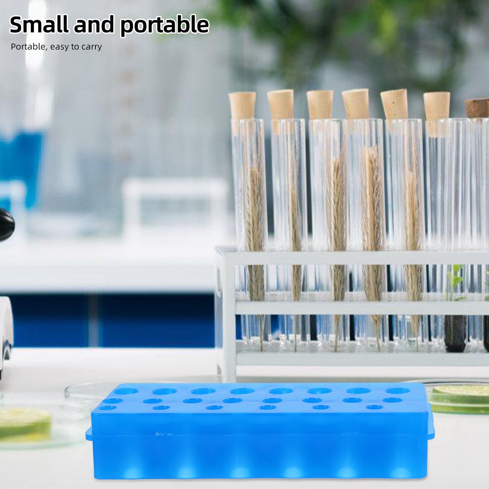 WORGEOUS Test Tubes Rack Test Tube Rack Blue Plastic 1Pack - Walmart.com