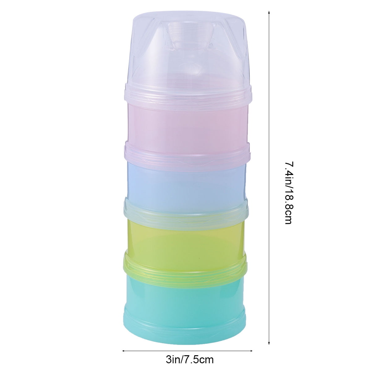 CIMAXIC Powder Storage Container Pp Colorful 1Pcs Baby Bottles ...